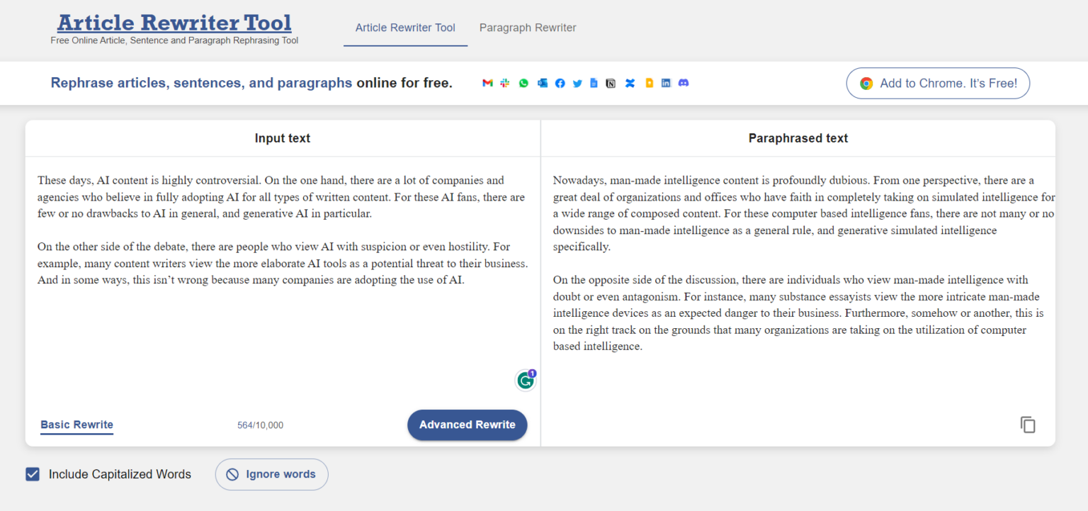 13 Amazing AI Paragraph and Content Rewriter Tools