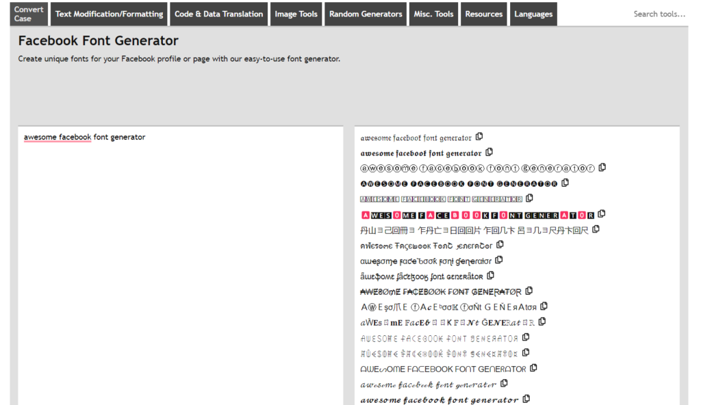 Top 15 Facebook Fonts Generators to Use on Meta