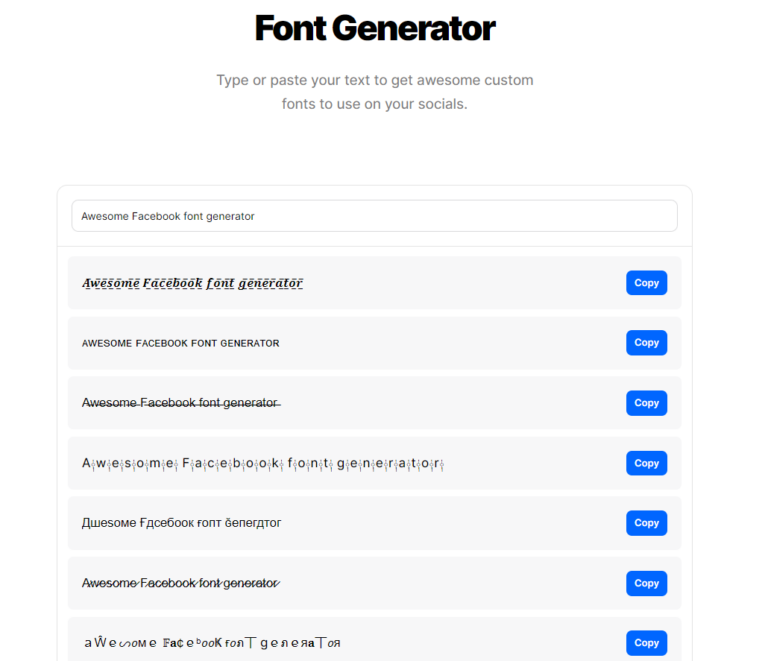 Top 15 Facebook Fonts Generators to Use on Meta