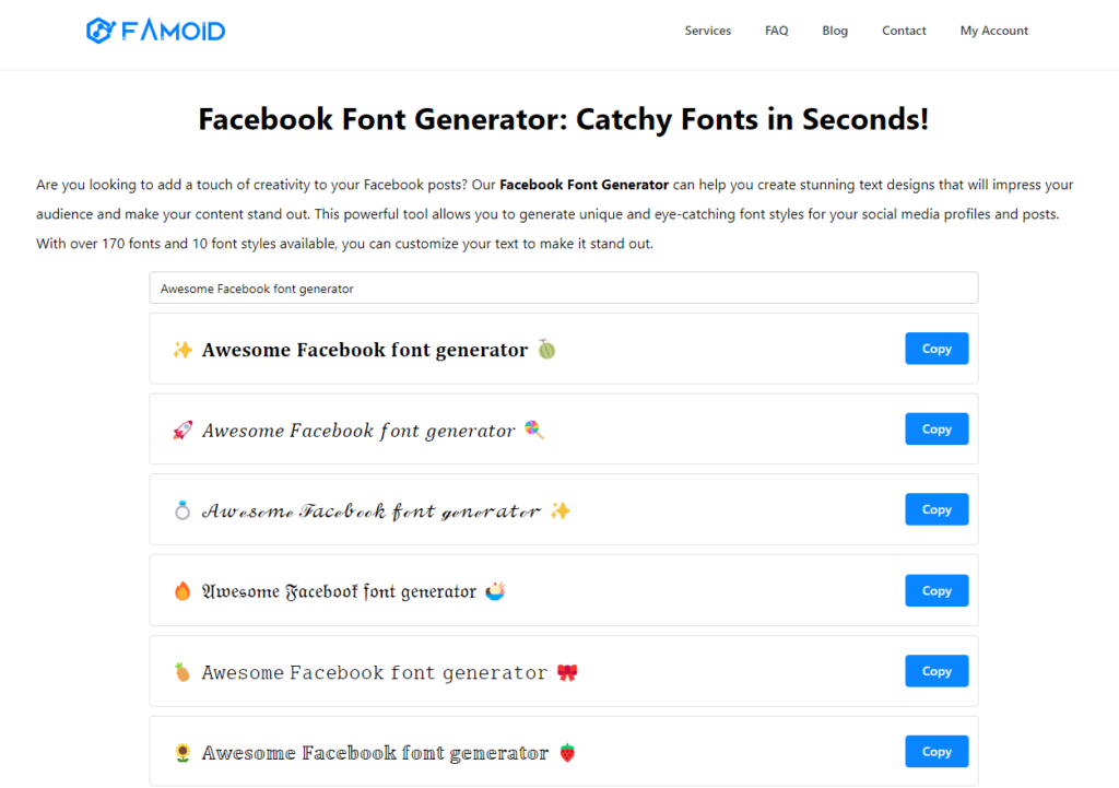 Top 15 Facebook Fonts Generators to Use on Meta