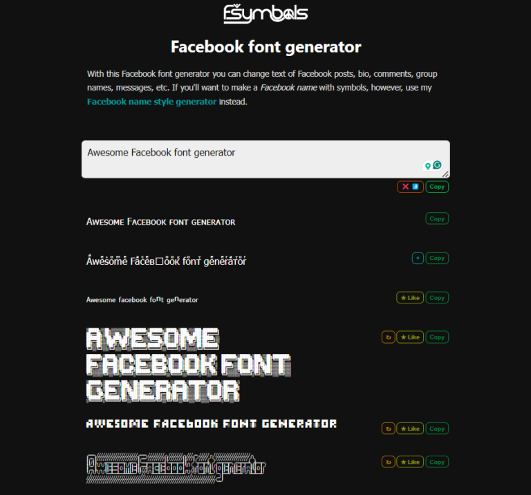 Top 15 Facebook Fonts Generators to Use on Meta