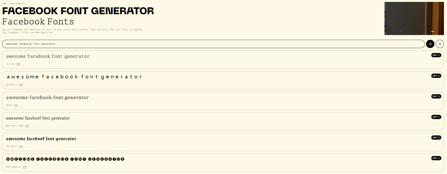 Top 15 Facebook Fonts Generators to Use on Meta