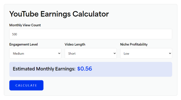 Estimate Your YouTube Earnings with These 13 Money Calculators