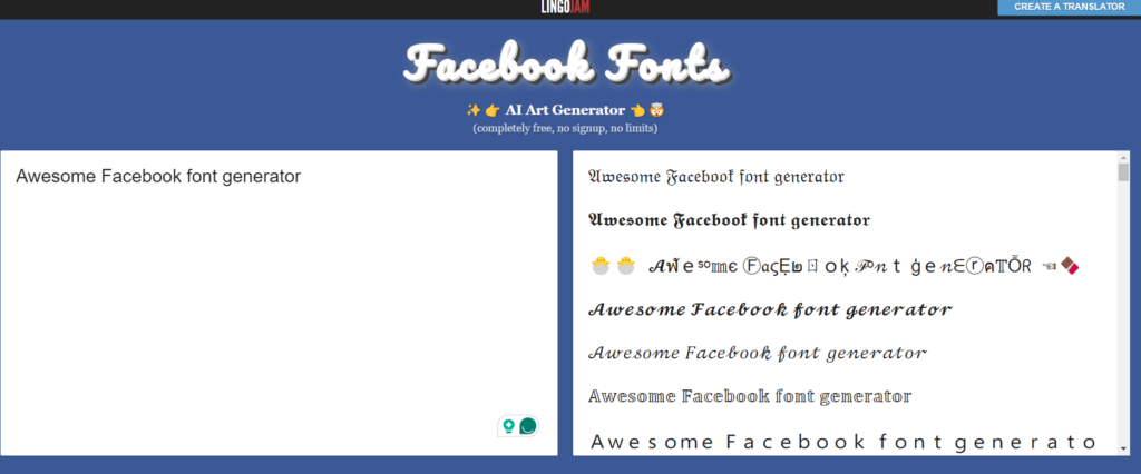 Top 15 Facebook Fonts Generators to Use on Meta