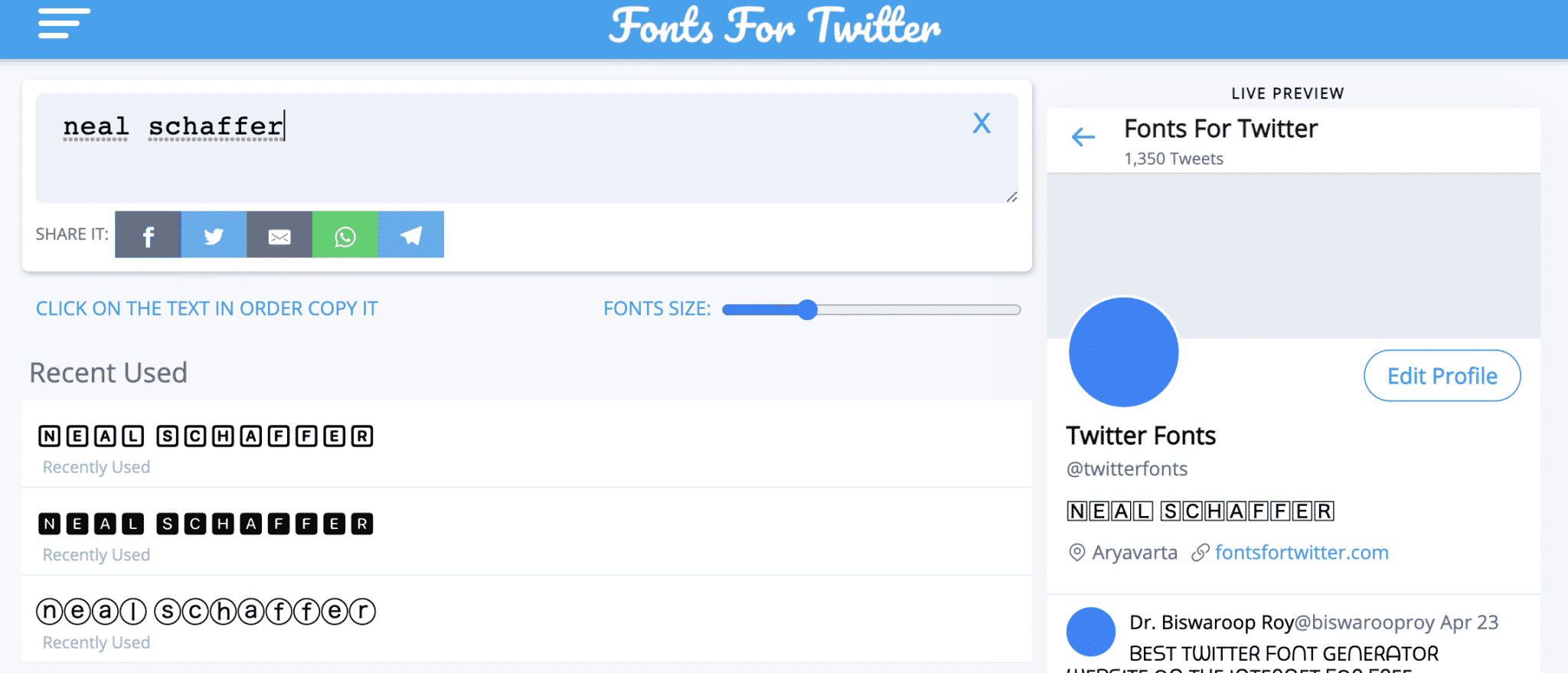12 Best Twitter Font Generators to Check for Cool Twitter Fonts