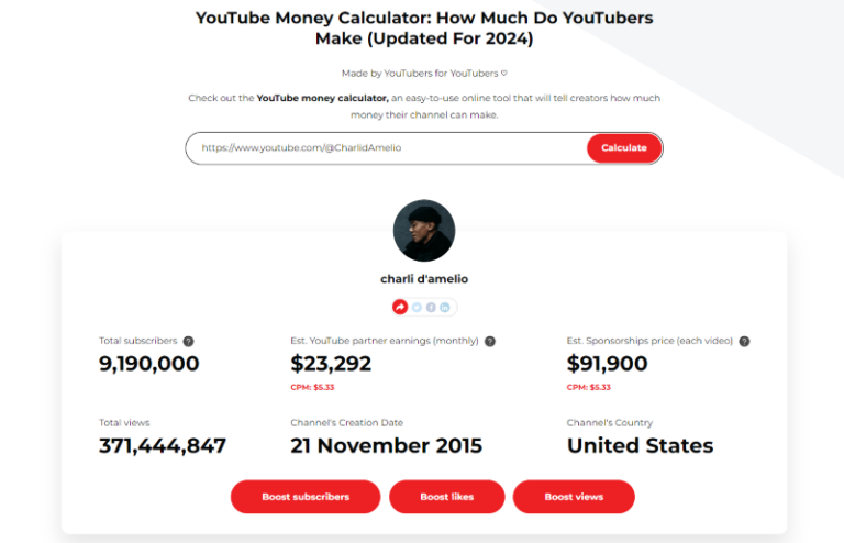 Estimate Your YouTube Earnings with These 13 Money Calculators