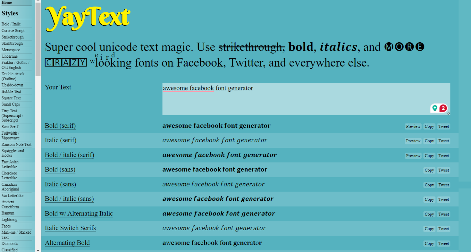Top 15 Facebook Fonts Generators to Use on Meta